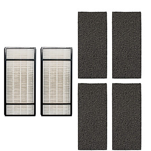 Fette Filter - Air Purifier Filter and Pre-Filter Compatible with Honeywell True HEPA Filter H HRF-H1, HRF-H2 & Filter B HRF-B1, HRF-B2 -(2 HEPA and 4 Pre-Filters)