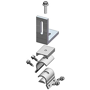 MageBracket RH with L Bracket R-Panel Trapezoidal Metal Roof Mounting Racking Rib Bracket Clamp for Solar Panel Module Installation