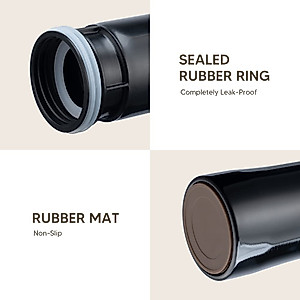 BENFUCHEN Portable Coffee Maker Stainless Steel Insulated Double Wall Vacuum Car Travel French Press Tea Maker Coffee Pot Outdoor Coffee Mug Cup With Stainless Steel Spoon, 350ML/12OZ, Red