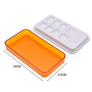 Angzhili 1 Piece Dental Palette with Cover,8 Slot Dental Resin Palette,Resin Shading Box for Mixing Resin Placement,Dental Lab Equipment