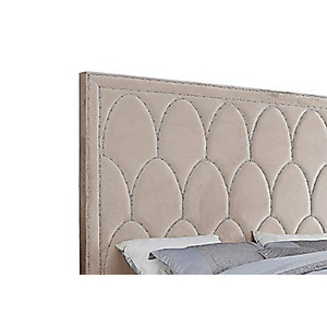 Best Quality Furniture California King Bed, Beige