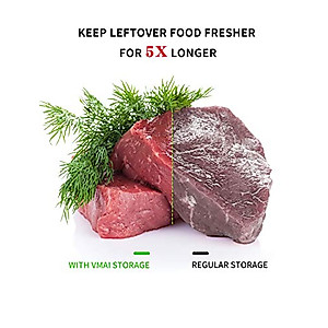 Vacuum Sealer Bags Heavy Duty, 8x 50 Vacuum Sealer Bags (2 packs) 100 ft Roll Vacuum Sealer Bags, Food Vacuum Sealer Bags, Meat Vacuum Sealer Bags, Fit nutrichef, foodsaver, jzbrain oliso weston Vacuum Sealer Bags, BPA Free Sous Vide, Best Deal!