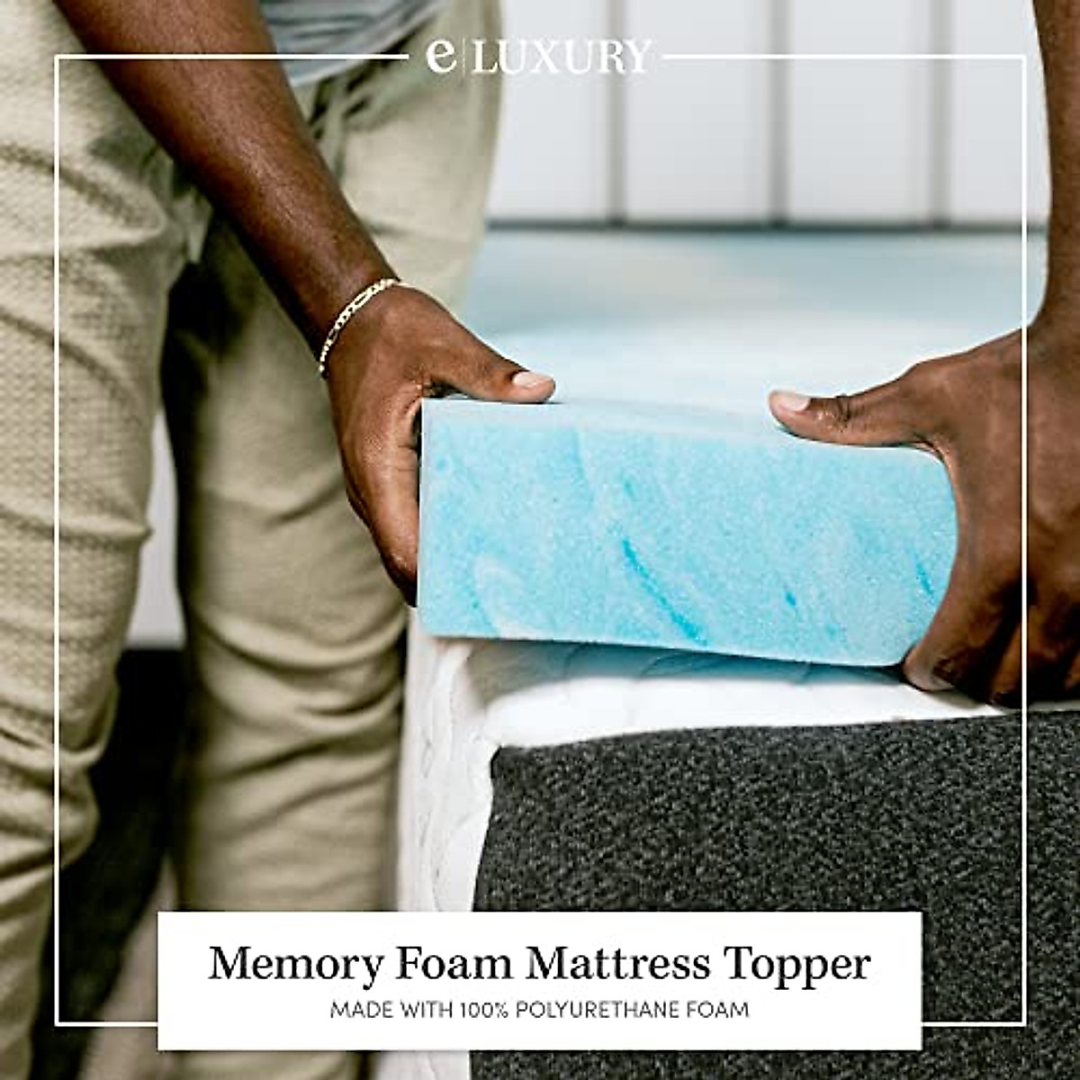 Beautyrest 3 Inch Memory Foam Mattress Topper - Temperature Regulating Mattress Pad - 2 lb Density for High Support and High Response - CertiPUR-US Certified - King Size