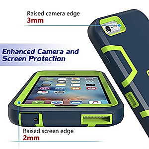 iPhone 6s Plus Case,iPhone 6 Plus Case,Kickstand Case for iPhone 6s Plus, Anti-Scratch Anti-Fingerprint Heavy Duty Protection Shockproof Rugged Cover for 5.5inch iPhone 6s Plus-Navy