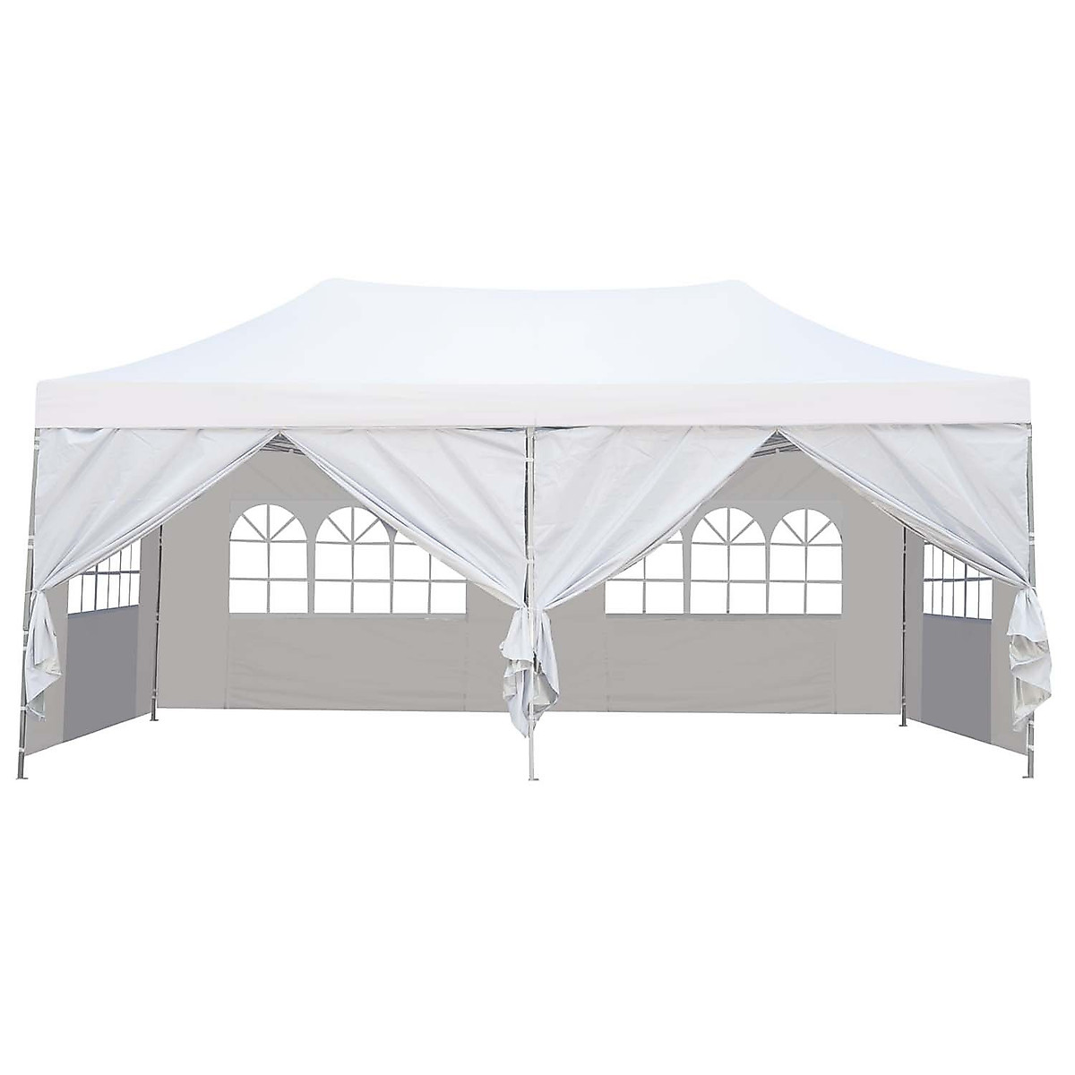 outdoor basic 10x20 Ft Pop up Canopy Party Wedding Gazebo Tent Shelter with Removable Side Walls White For Hiking