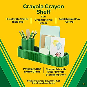 Room Copenhagen, Crayola Crayon Shelf – Wall Mounted or Tabletop Storage – Mountain Meadow
