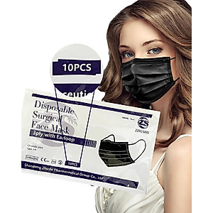 FLTR General Use Face Mask, Black, 75 Count 75 Count (Pack of 1)