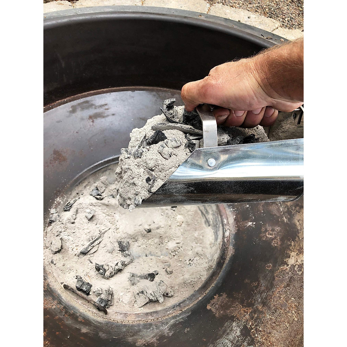 Walden Backyards Ash Scoop - Stainless Steel - Pellet and Coal Shovel - Fireplace and Fire Pit Cleaning Tool