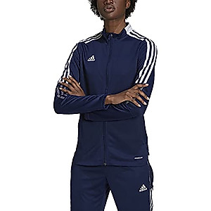 adidas womens Tiro 21 Track Jacket Team Navy Blue Medium