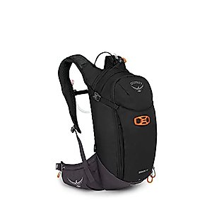 Osprey Siskin 12L Men's Biking Backpack with Hydraulics Reservoir, Black