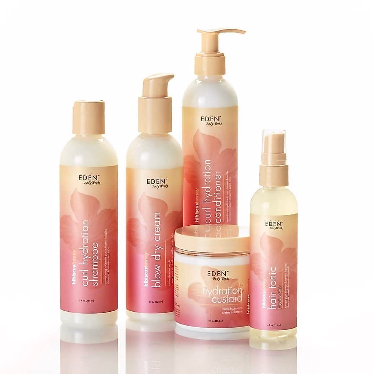 EDEN BodyWorks Hibiscus Honey Curl Hydration Shampoo | 8 oz | Glently Cleanse, Moisturize, Nourish & Soften Hair