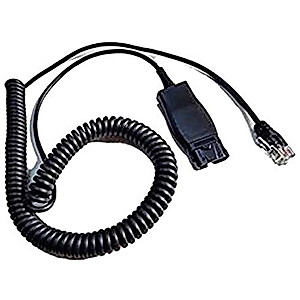 Headset Cable Compatible with Plantronics QD for Select Avaya Phones - J139, J169, J179, 1608,1616, 9610, 9620, 9620L, 9620C, 9630, 9630G, 9640, 9640G, 9650, 9670 (Basic Cable) | Adapter Cable HIS-1