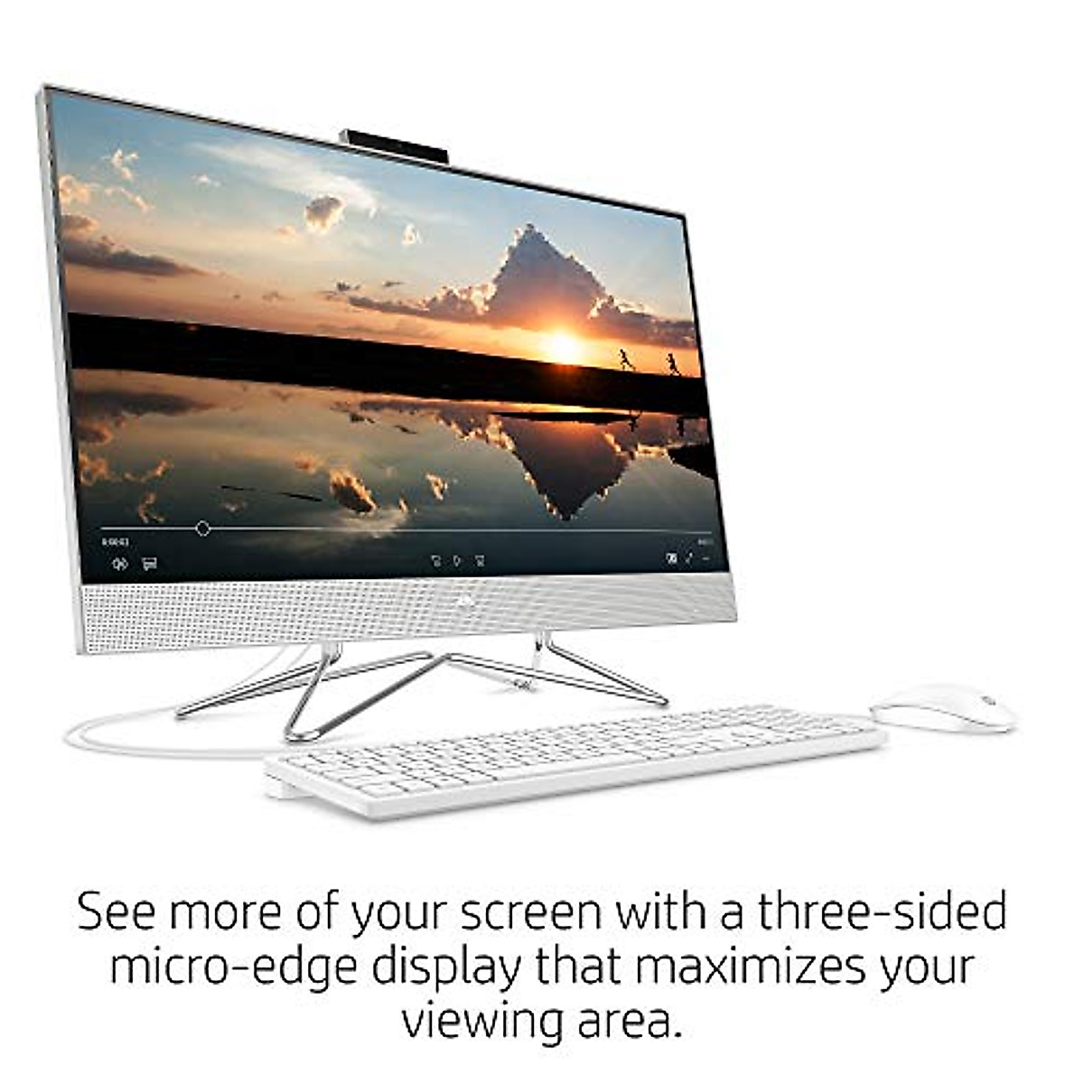 HP 27-inch Touchscreen All-in-One Desktop Computer, AMD Ryzen 5 4500U Processor,16 GB RAM, 512 GB SSD, Windows 10 Home (27-dp0160, Silver)