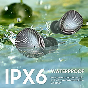 xtremtec Deep Bass Sound True Wireless Earbuds Noise Isolation Bluetooth Headphones with Wireless Charging Case IPX6 Waterproof in-Ear Earphone with Microphones (Sage Green)