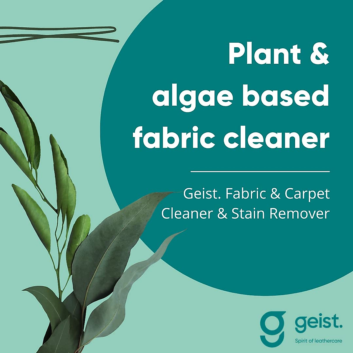 Geist. Fabric Cleaner & Stain Remover | For Alcantara & cloth car interior, sofa, furniture, carpet, rug, clothes | Plant based | Suitable for cotton, wool and artificial fibres | 500 ml / 16.75 fl.oz