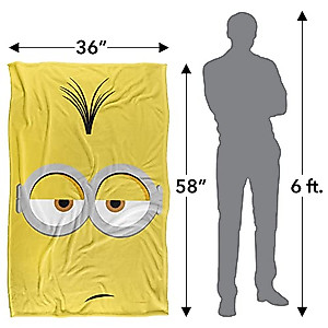 Minions Blanket, 36"x58", Kevin Face Silky Touch Super Soft Throw Blanket