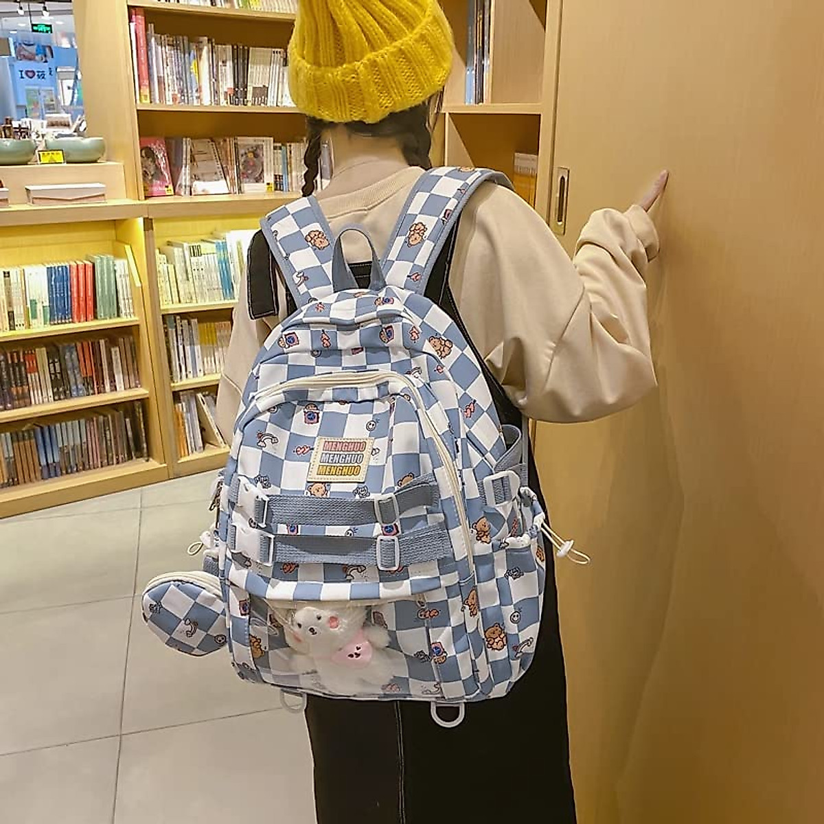 Lokkcy Kawaii Backpack for School,Backpacks for Girls and Backpack for Girls 10-12 Japanese School Bag book bags for girls 8-12(blue)