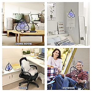 Electric Fly Swatter Racket, 4 in 1 Multifunctional Foldable Wall Mounted Electric Fly Swatter, USB Rechargeable Mosquito Zapper with 3-Layer Safety Mesh, Bug Zapper (1PC)