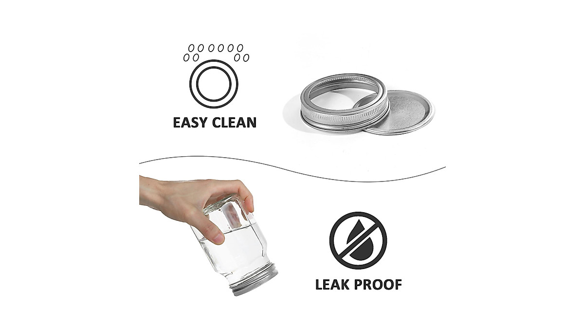 KAMOTA 16 oz Octagonal Mason Jars - Perfect for DIY