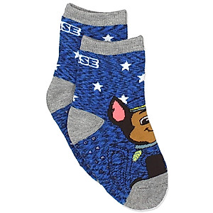 Paw Patrol Boys Girls 7 pack Socks with Grippers (Shoe: 7-10 (Sock:4-6), Grey/Multi)