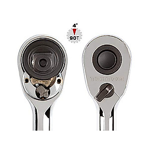 TEKTON 1/4, 3/8 Inch Drive Stubby Quick-Release Ratchet Set (2-Piece) | SRH91105