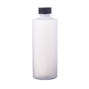 Consolidated Plastics Cylinder Bottle with Cap, HDPE, Natural, 4oz, 12 Piece