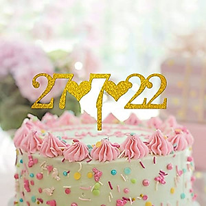 Date Custom Engagement Wedding Caketopper Bride To Be Wedding Party Supplies For Couples Engagement Gifts Gold