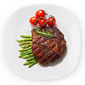 Dinnerware Set, MEKY 18-piece Opal Dishes Sets Service for 6|11" Plates|6" Bowl Sets | Dish Sets-Square