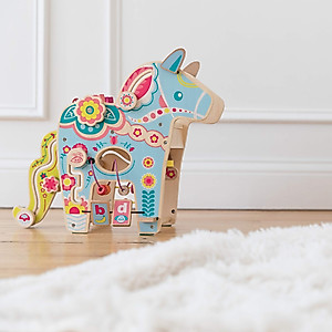 Manhattan Toy Playful Pony Wooden Toddler Activity Center , 18 x 9 x 13 inches