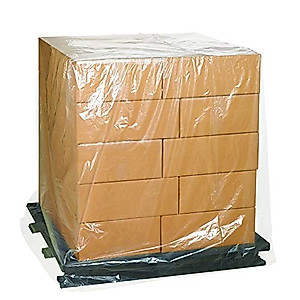 Aviditi 48" x 42" x 48" Pallet Covers/Bin Liners, 1 Mil, Clear, Perforated Roll, Use to Protect Pallets and Equipment During Shipment or Storage (1 Roll of 150)