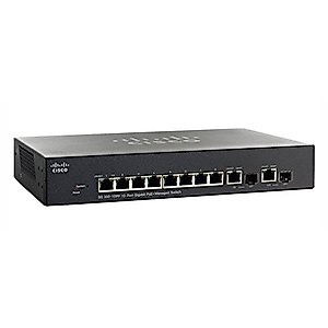 Cisco SG300-10PP-K9-NA 10-Port Gigabit PoE+ Managed Switch (Renewed)