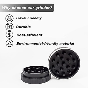 2.2 Inch Herb and Spice Grinder, Pocket Grinder with Biscuit Cookie Shaped Design