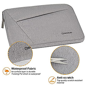 OSOCE Laptop Sleeve 14 Inch, Slim Water Resistant Computer Case Handbag with Handle Briefcase Carrying Bag (S)