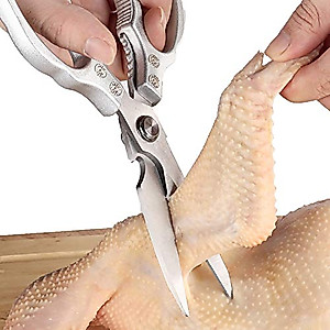 KISTARCH 9Inch SK5 Kitchen Shears,HeavyDuty Poultry Scissors forChicken,Fish,Meat,Vegetables,BBQ Multi-Function Vegetable Peeler with Beer Open and Potato-Eye Remover for Potatoes,Apples,Carrots,Fruit