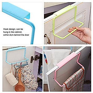 Modern Kitchen Over Cabinet Plastic Towel Rack, Hang on Inside or Outside of Doors, Storage and Organization for Hand and Dish Towels, Rag(White)