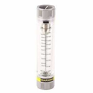 Liquid Flow Meter, Acrylic Plexiglass Tube Water Liquid Flowmeter Flow Measuring Tool LZM-40G 10-100GPM G1-1/2" or BSP Connection Used for Measuring The Flow Rate of Liquid Medium