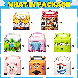 Toy Birthday Party Supplies,16Pcs Gift Boxes,Game Theme Style Party favors,Best for Fill Up the Birthday Gift Bags（8 style）