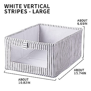 VincentLulu Storage Basket Bins Large foldable Closet Organizers Storage Box with Handles ，Cubes Organizer for Shelf （2-Pack）.