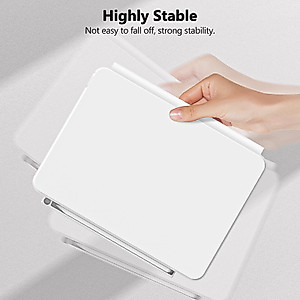 GOOJODOQ Magic Pencil Holder Compatible with Magic Keyboard, Smart Keyboard Folio, Smart Folio Designed for Apple Pencil 2nd Generation-White