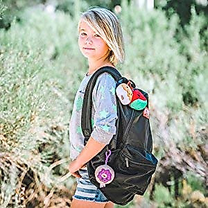 Scentco Dino Dudes Backpack Buddies - Patented Gourmet Scented Plush Toy Dinosaur Clips - Brontosaurus (Raspberry) - Stocking Stuffer