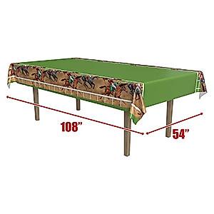 Beistle Horse Racing Tablecover, 54 by 108-Inch, Multicolor