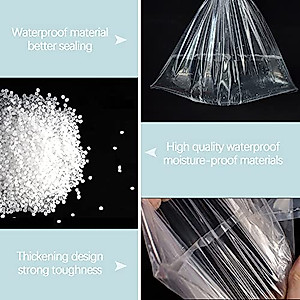 3 Pcs Large Rug Storage Bag with100 Pcs Zip Tie, Clear Plastic Carpet Bag Fits Rug up to 6'x 9', Protects Rolled Rugs Moving Bag, for Indoor Outdoor Carpet Moving or Storage