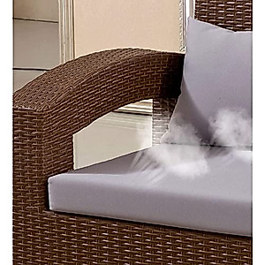 FLYMEI Patio Cushion Covers, Outdoor Cushion Covers Replacement 24 X 22 X 4 inch, Water Resistant Patio Bench Covers Only