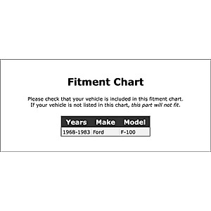 PCV Valve Elbow Compatible With Ford F-100 1968 1969 1970 1971 1972 1973 1974 1975 1976 1977 1978 1979 1980 1981 1982 1983 PC-842333