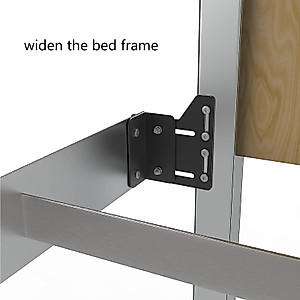 2 PCS Bed Frame Brackets Adapter for Headboard Extra Heavy Duty,Bed Frame Adapter Brackets, Queen Bed Modification Plate,Bed Headboard Frame Conversion Kit ,Headboard Attachment Bracket with Hardware