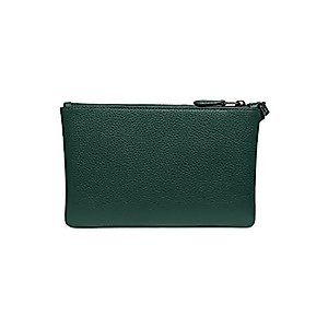 COACH Box Program Polished Pebble Small Wristlet Forest One Size