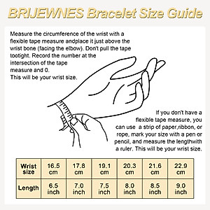 BRIJEWNES Silver Paperclip Chain Bracelet, 925 Sterling Silver, 7.5 Inches, for Women