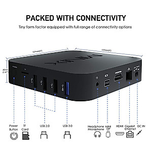 MINIX Neo Z83-4 Plus, 4G/64G Intel X5-Z8350 Fanless Mini PC Windows 10 Pro. Dual-Band Wi-Fi/Gigabit Ethernet/Mini DP/4K UHD/Auto Power On. Ideal Home/Office/Industrial and Digital Signage Solution