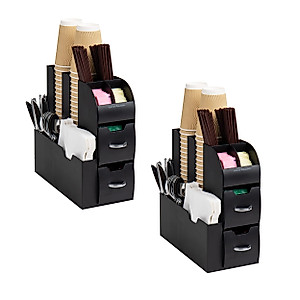 Mind Reader CAD01 Coffee Condiment Organizer-White, 6 x 12 x 12