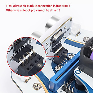 ELECFREAKS microbit Cutebot Pro DIY Programmable Robot Car Kit with 4 Line-tracking Sensors and Encoded Motor,STEM Educational Project Makecode Coding Car (not Include Micro:bit and Battery)